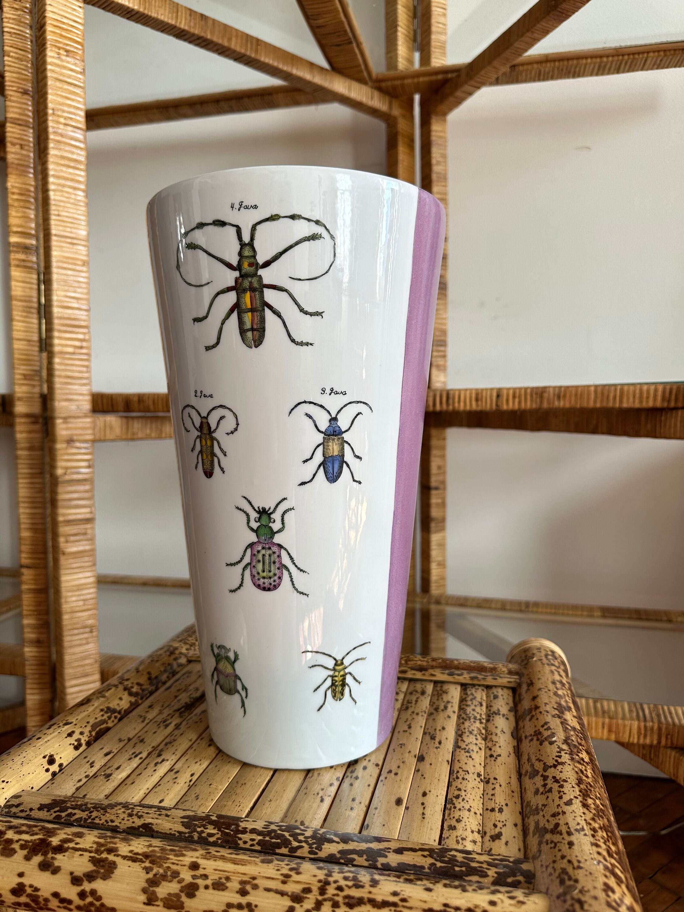 Large Purple Scarab and Moth Vase by Fabienne Jouvin Paris - Etsy