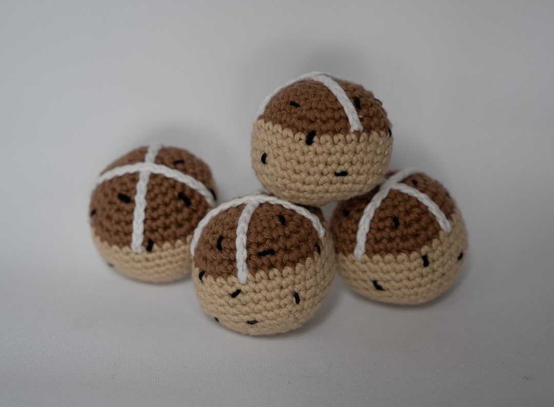 Mini Hot Cross Bun Crochet Pattern | Digital Pattern | Instant Download ...