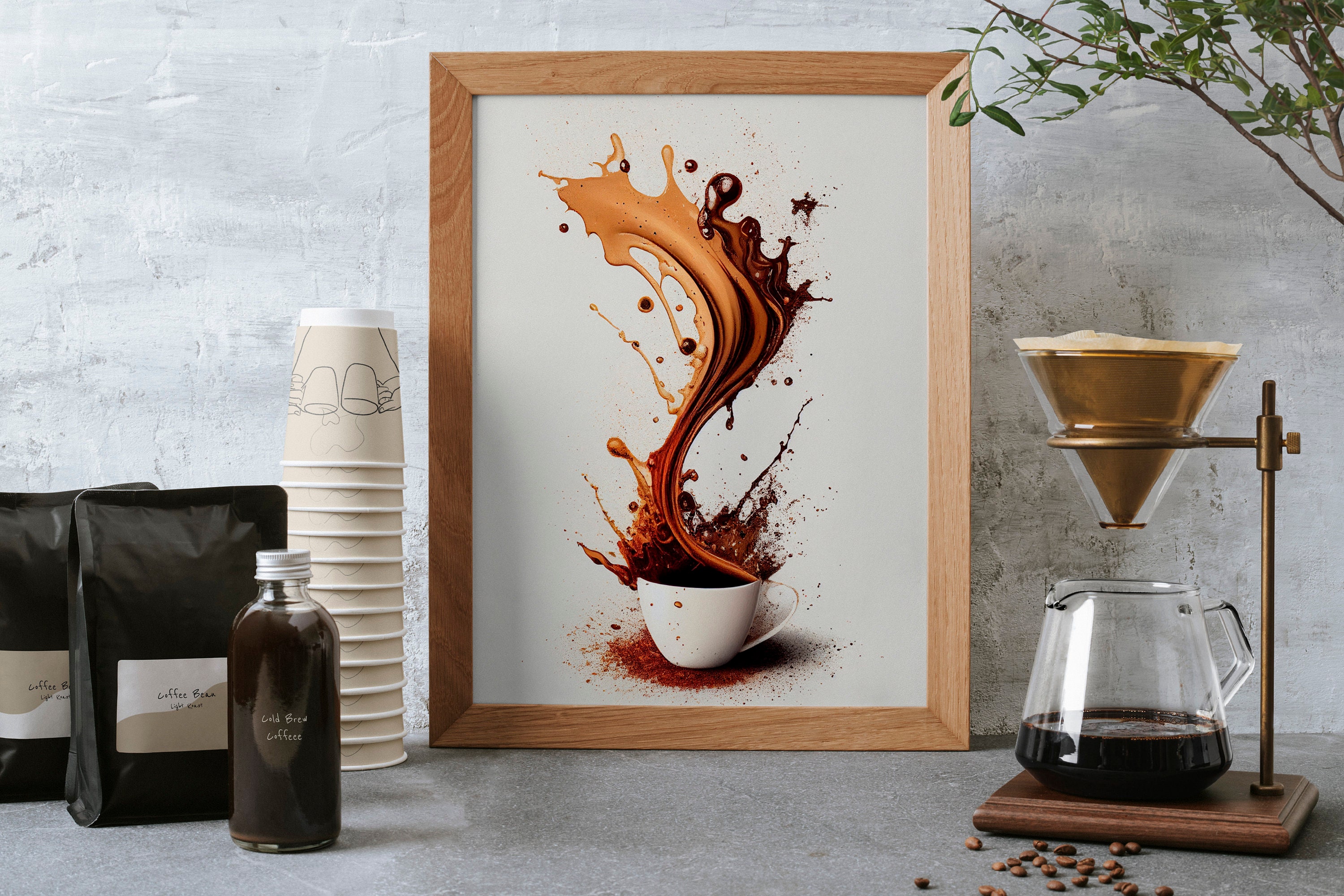 Printable Coffee Art Bar or Kitchen Colorful Cafe Clipart - Etsy