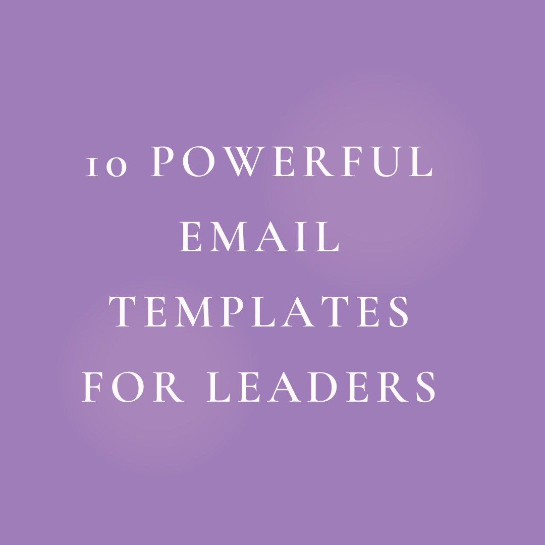 10 Powerful Email Templates for Leaders and Managers - Etsy