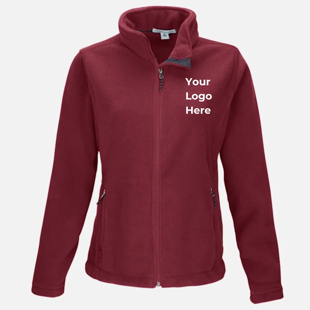 Personalized Burgundy Fleece Add Logo - Etsy