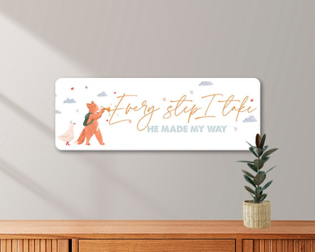 Christian Wall Decor - Every Step I Take He Made My Way - Metal Sign - Etsy