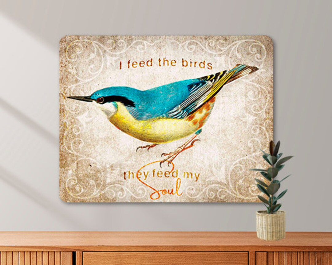 Wildlife Wall Decor I Feed Birds Metal Sign - Etsy