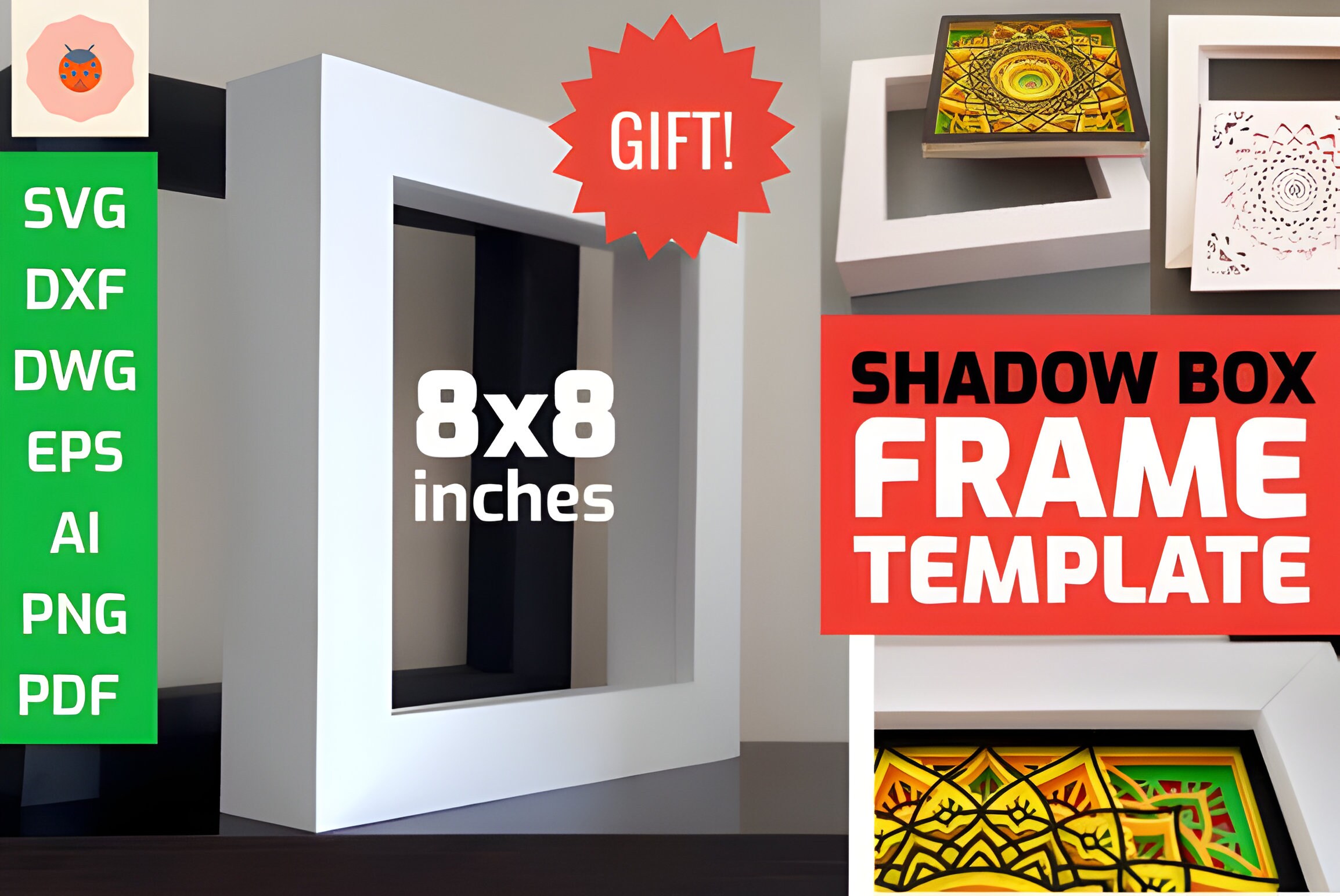 Gingerbread House Shadow Box Paper Cut Light Box Template - Etsy
