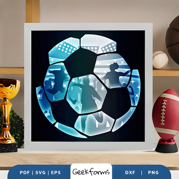 Football Shadowbox Svg - Etsy