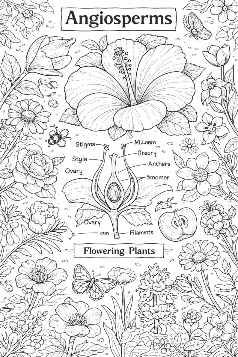 Plant Kingdom Poster Printable, Botanical Wall Art, Biology Classroom ...