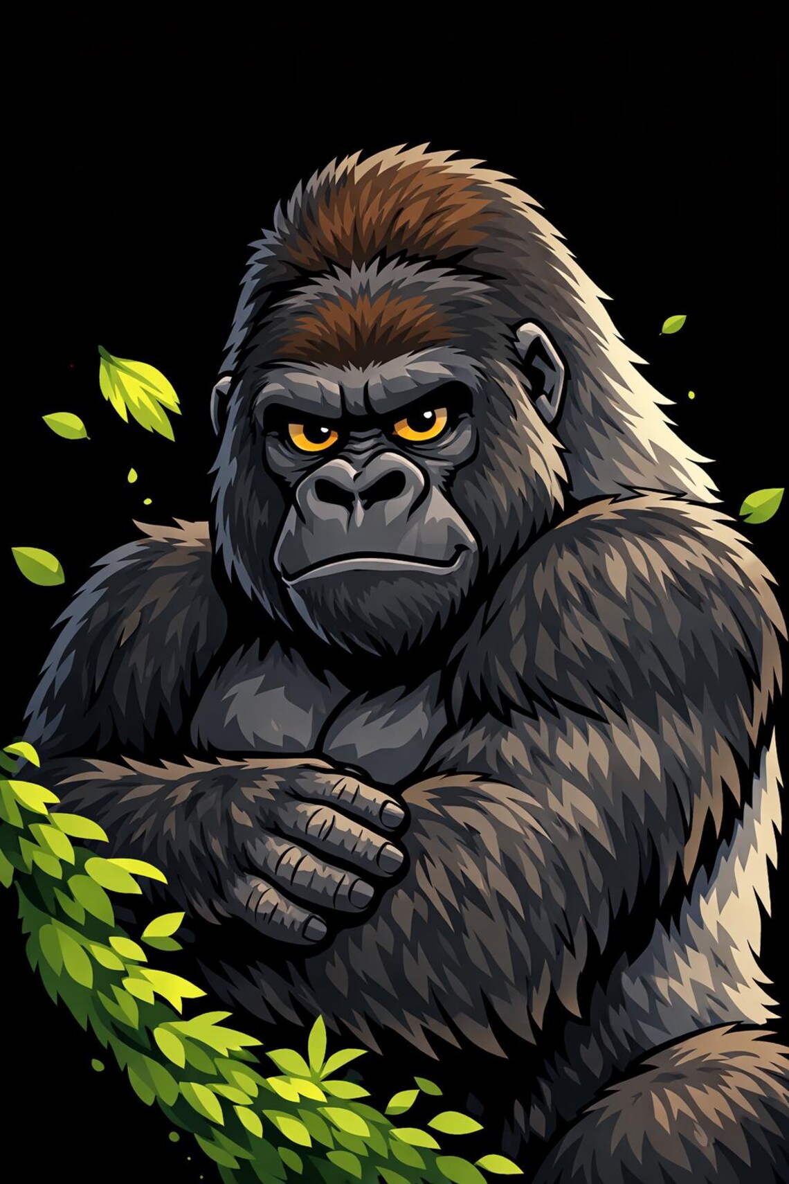 Gorilla Mandala Coloring Page Printable – Intricate Ape Line Art for ...