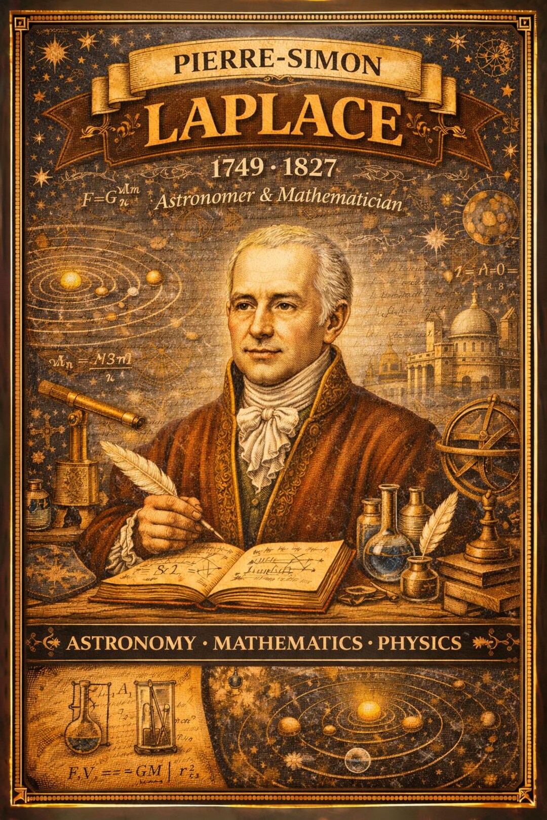 Pierre-simon Laplace Poster Printable | Celestial Mechanics ...