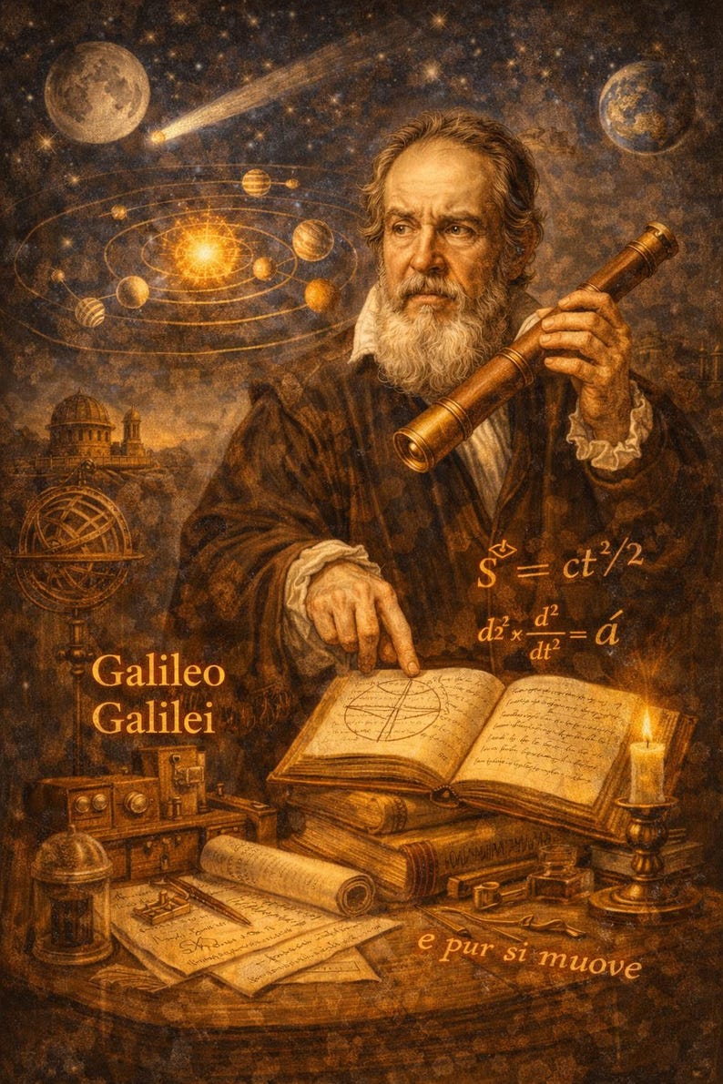 Galileo Galilei Poster Printable | Astronomy & Science Wall Art ...