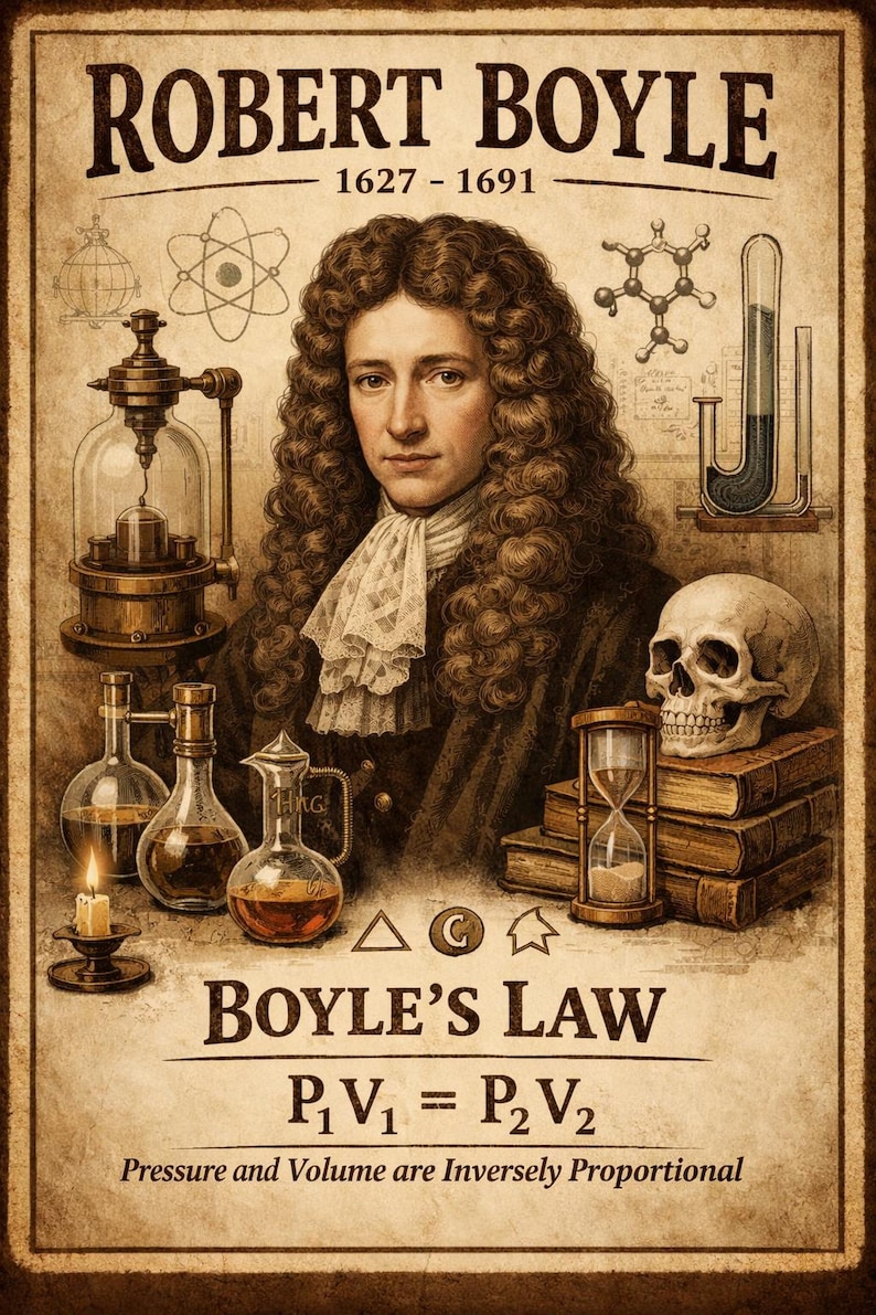 Robert Boyle Poster Printable | Chemistry & Physics Wall Art | Boyle’s ...