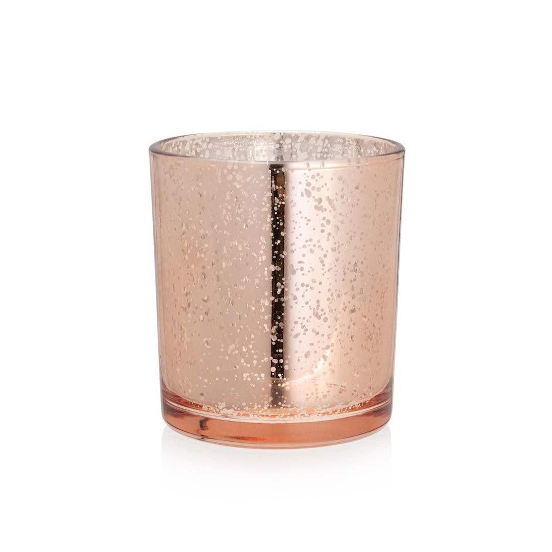 Glass Candle Jar With Clear Panels GLAMOUR 200ml Rose Gold - Etsy