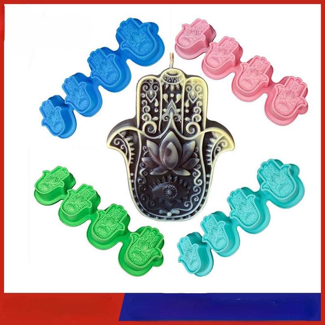 Silicone Mold Hamsa Hand Candle Mold, Fatima Hand Silicone Mold for DIY ...