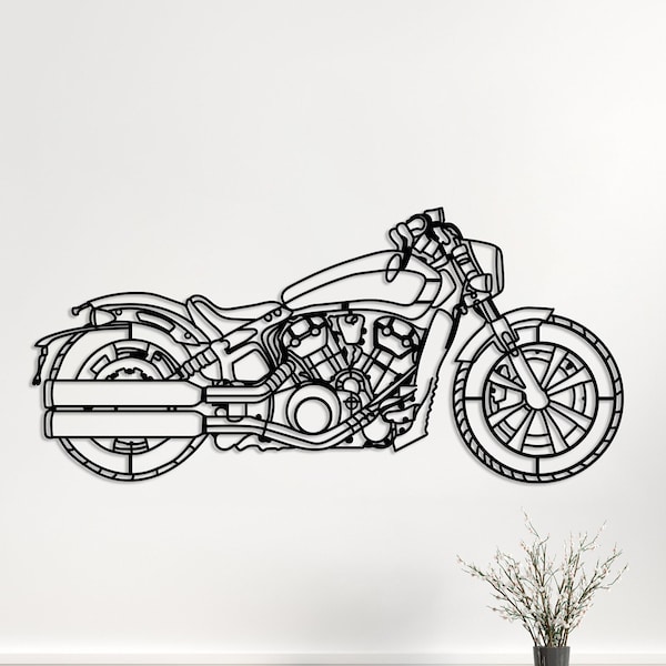 Indian motorcycle silhouette - Etsy.de