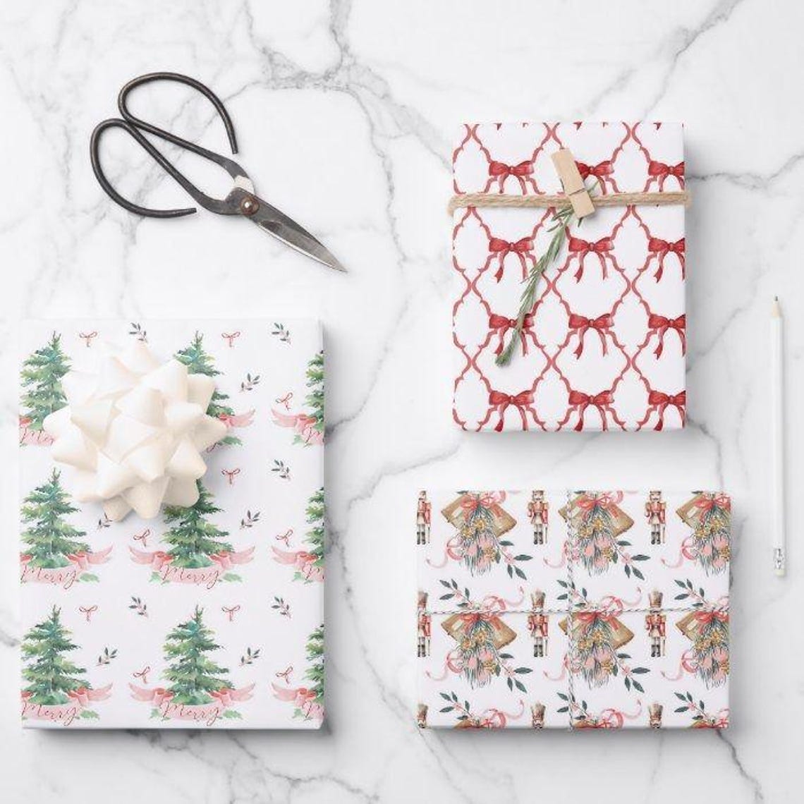 Printable Digital Download Paper | Christmas Wrapping Paper | Holiday ...