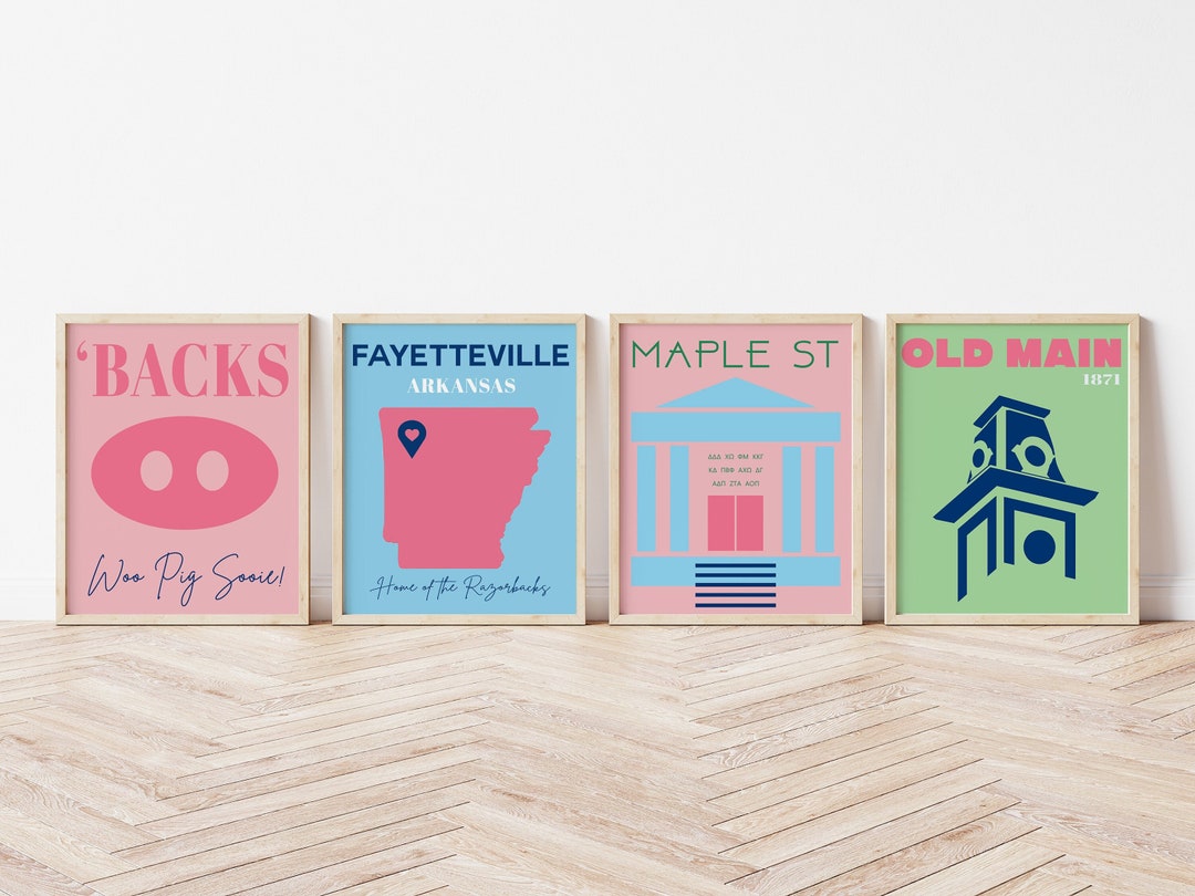 University of Arkansas Wall Art | Dorm Wall Decor | U of A Poster ...