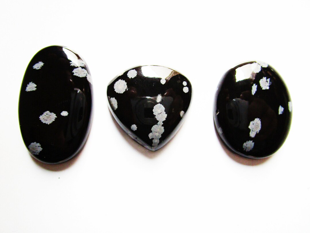 Snowflake Obsidian Gemstone! AAA Natural Snowflake Obsidian Cabochons ...
