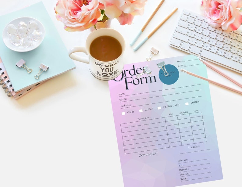 Order Form Template, Custom Order Form, Order Form, Printable Craft ...