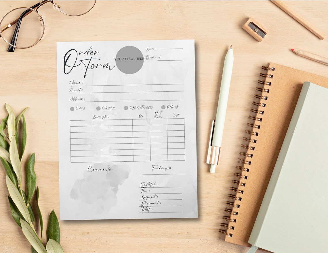 Order Form Template, Custom Order Form, Order Form, Printable Craft ...