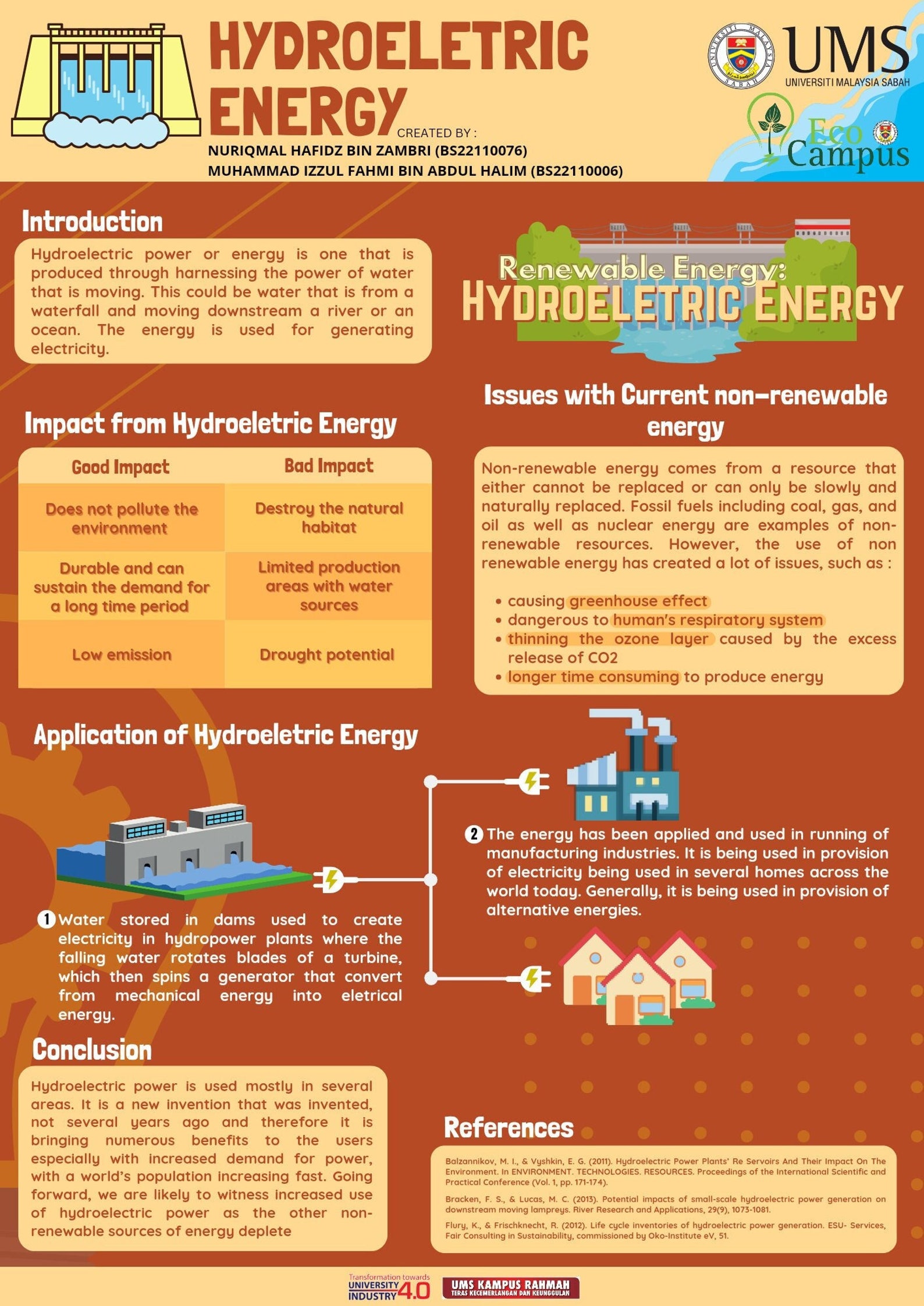 Canva Template Hydroeletric Energy Brown Poster - Etsy