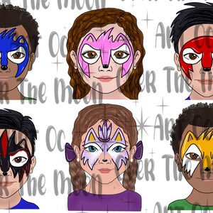 Sonic Face Painting Shadow Knuckles Tails Amy Video Game Face Painting ...