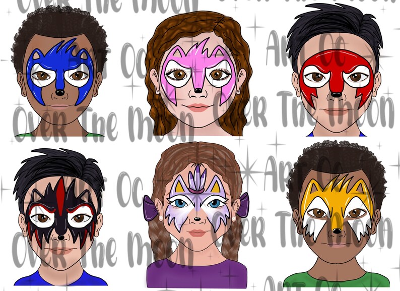 Sonic Face Painting Shadow Knuckles Tails Amy Video Game Face Painting ...