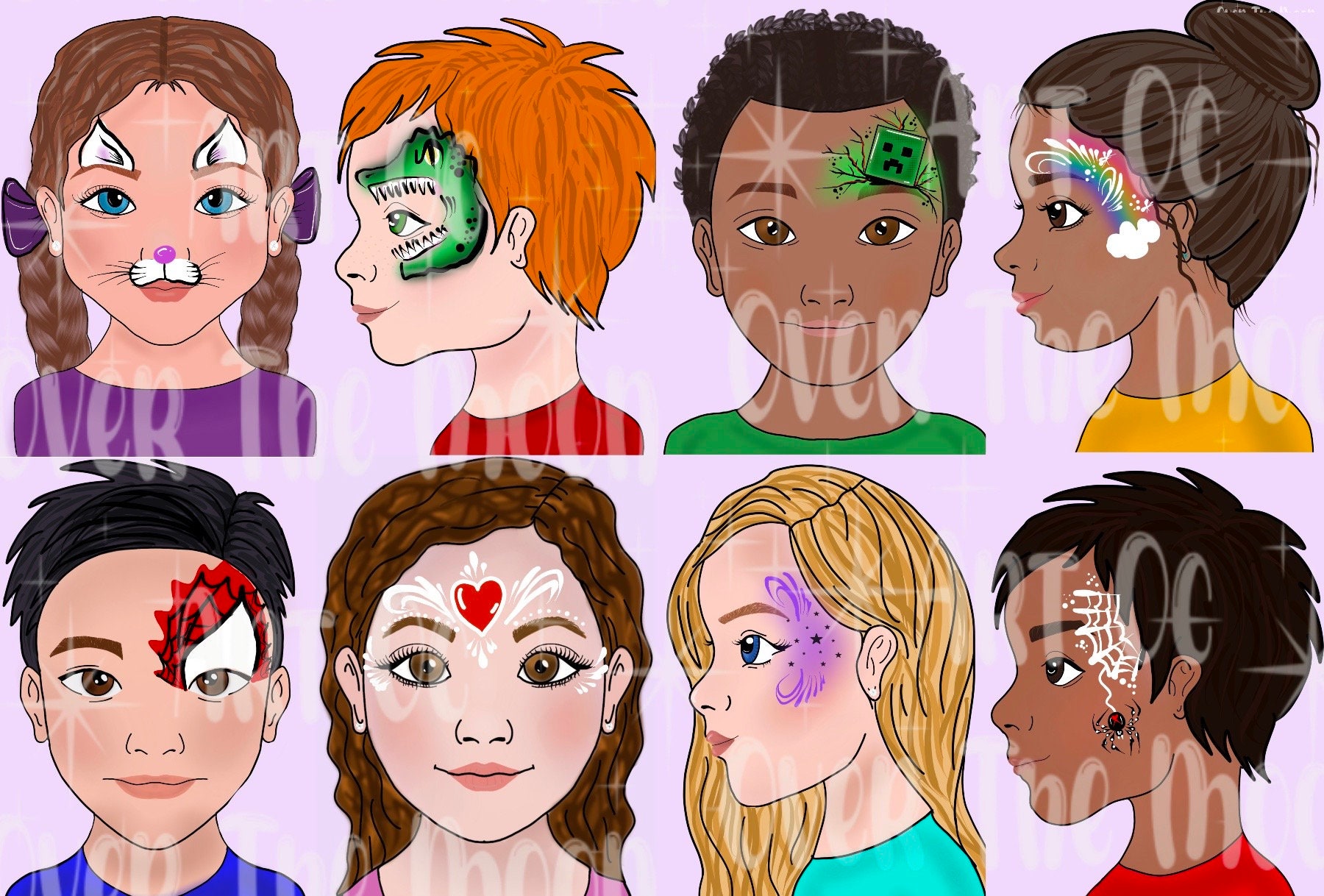 Simple Cheek Painting Designs