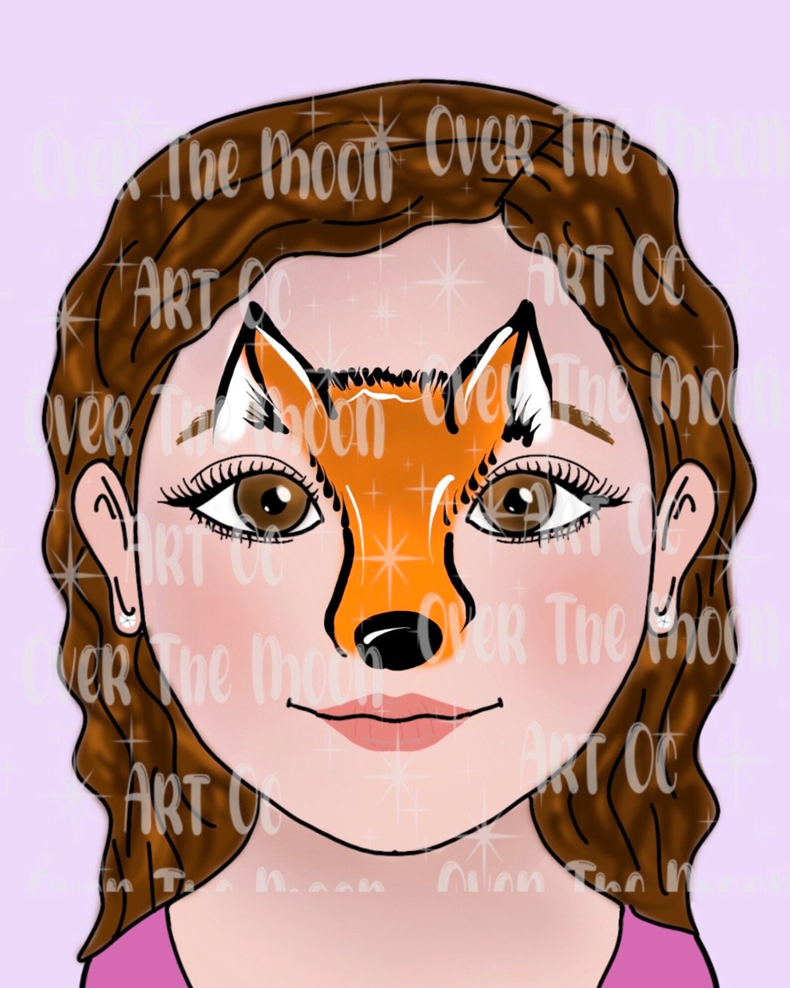 Face Painting Animal Menu Board Cat Dog Tiger Panda Fox Face Painting ...