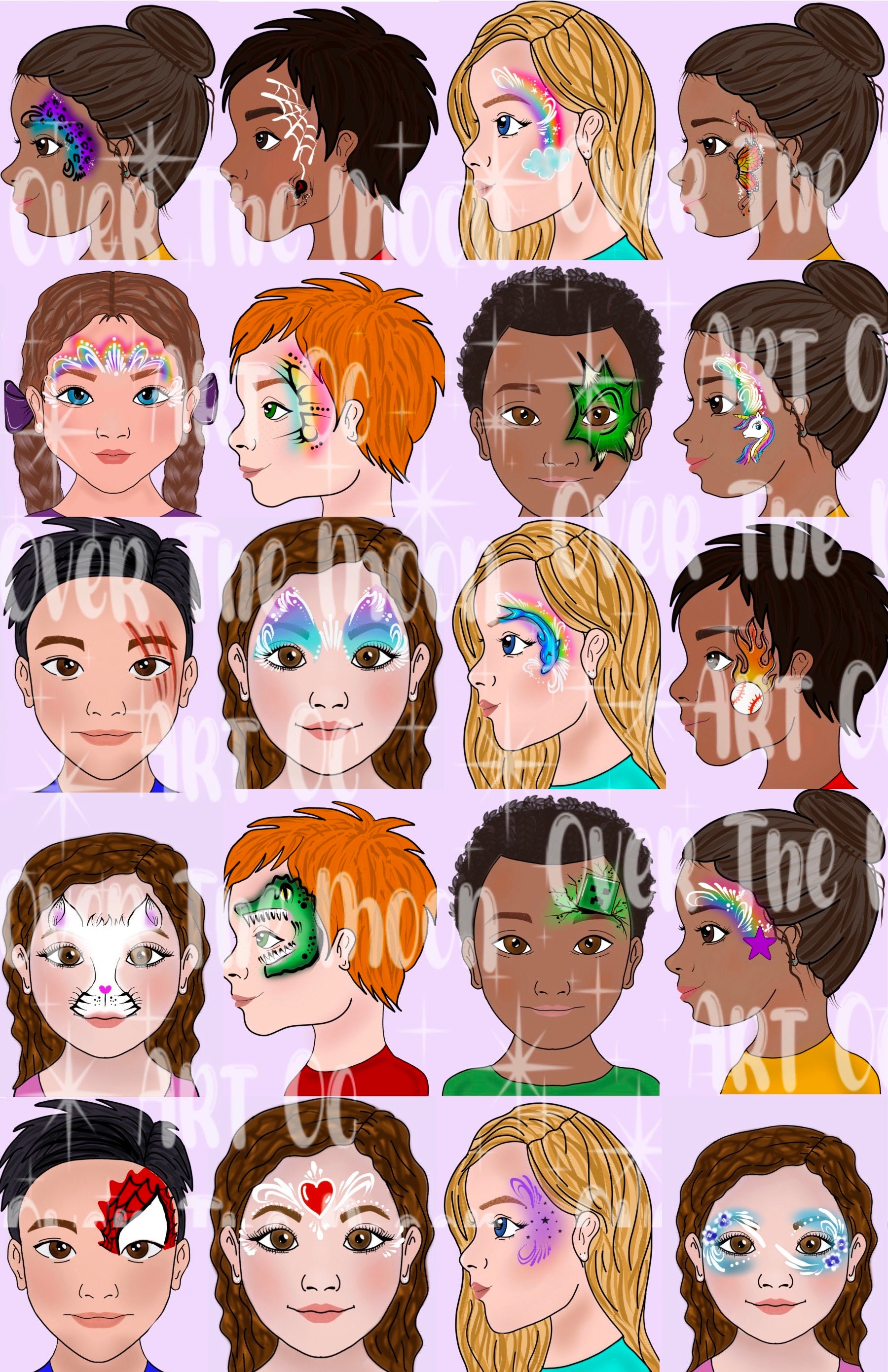 Face Painting Menu Board