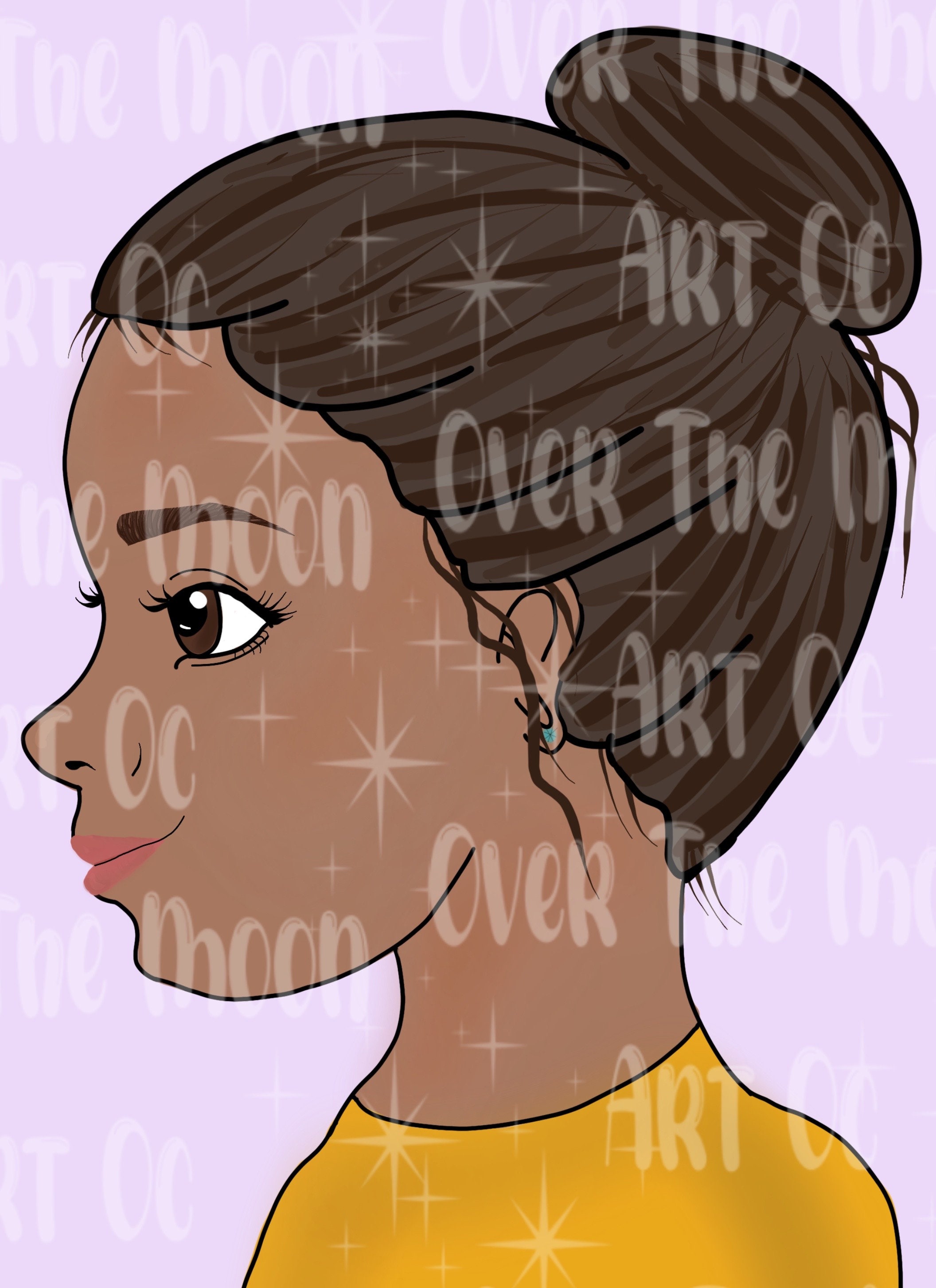 Female Side Face Painting Template Blank Digital - Etsy