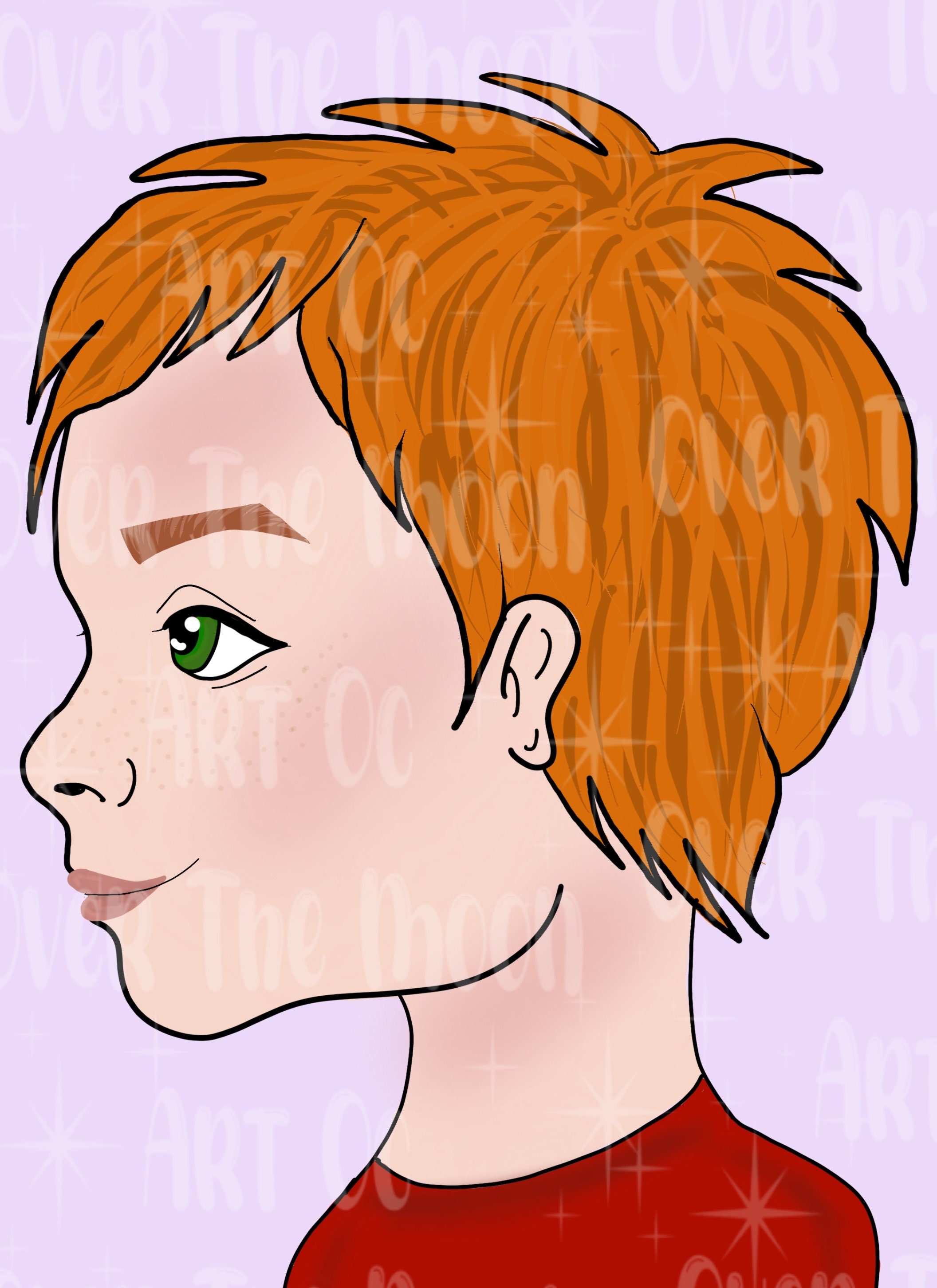 Cartoon Boy Face From The Side