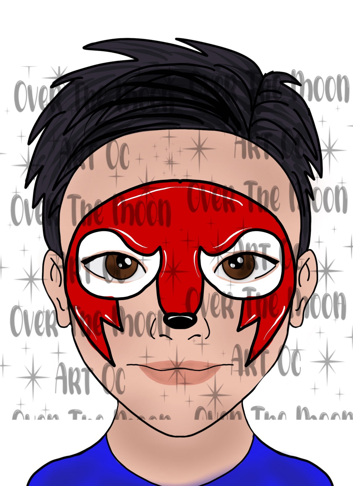 Sonic Face Painting Shadow Knuckles Tails Amy Video Game Face Painting ...