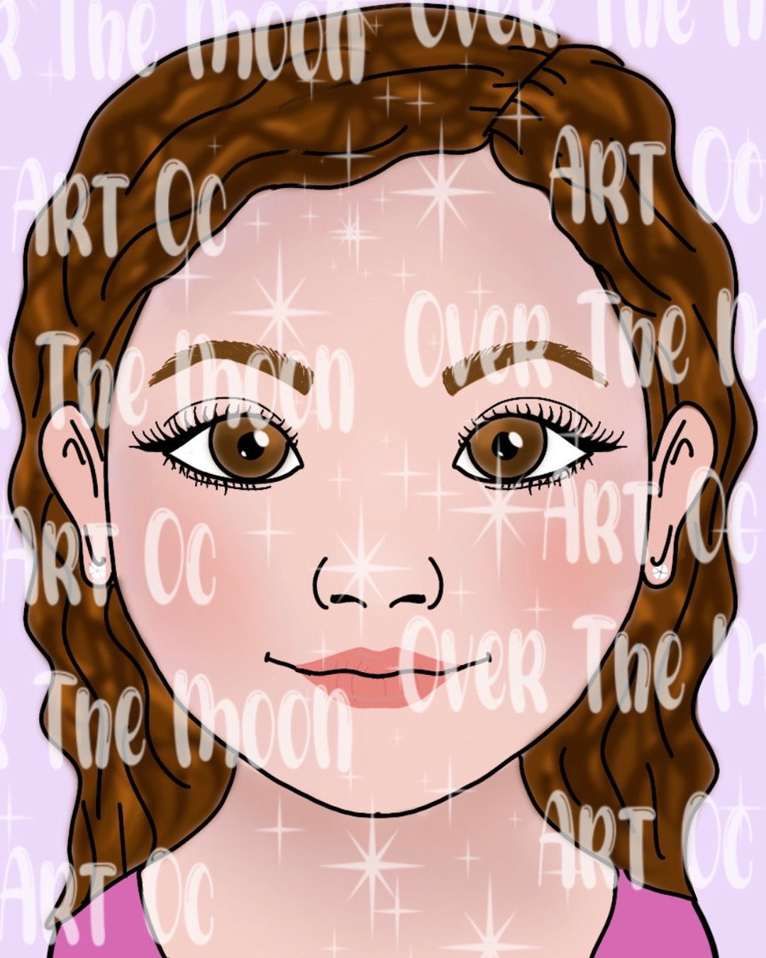 Face Painting Female Girl Template Digital - Etsy