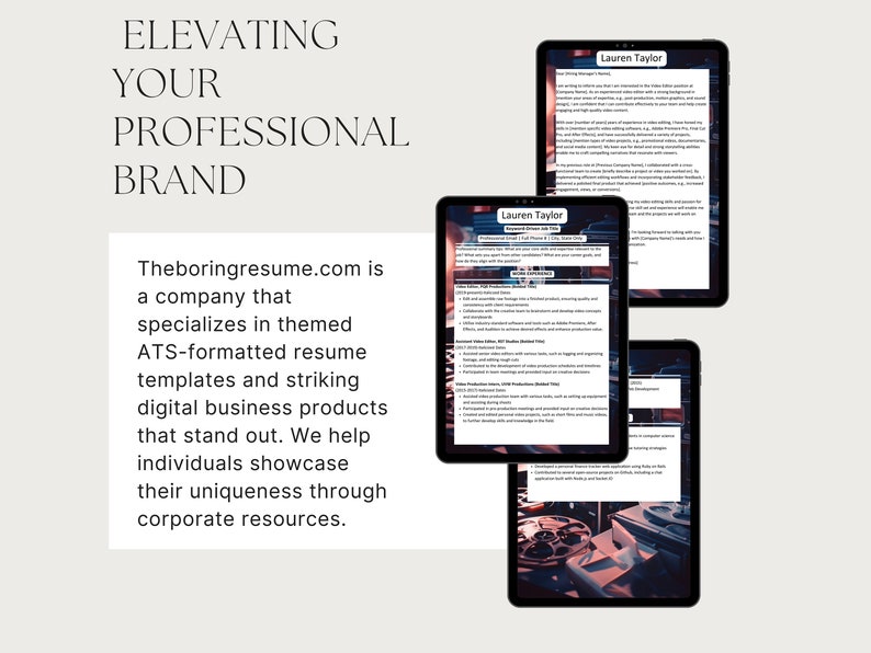 Ats-friendly Resume Templates Creative Eye-catching Designs - Etsy