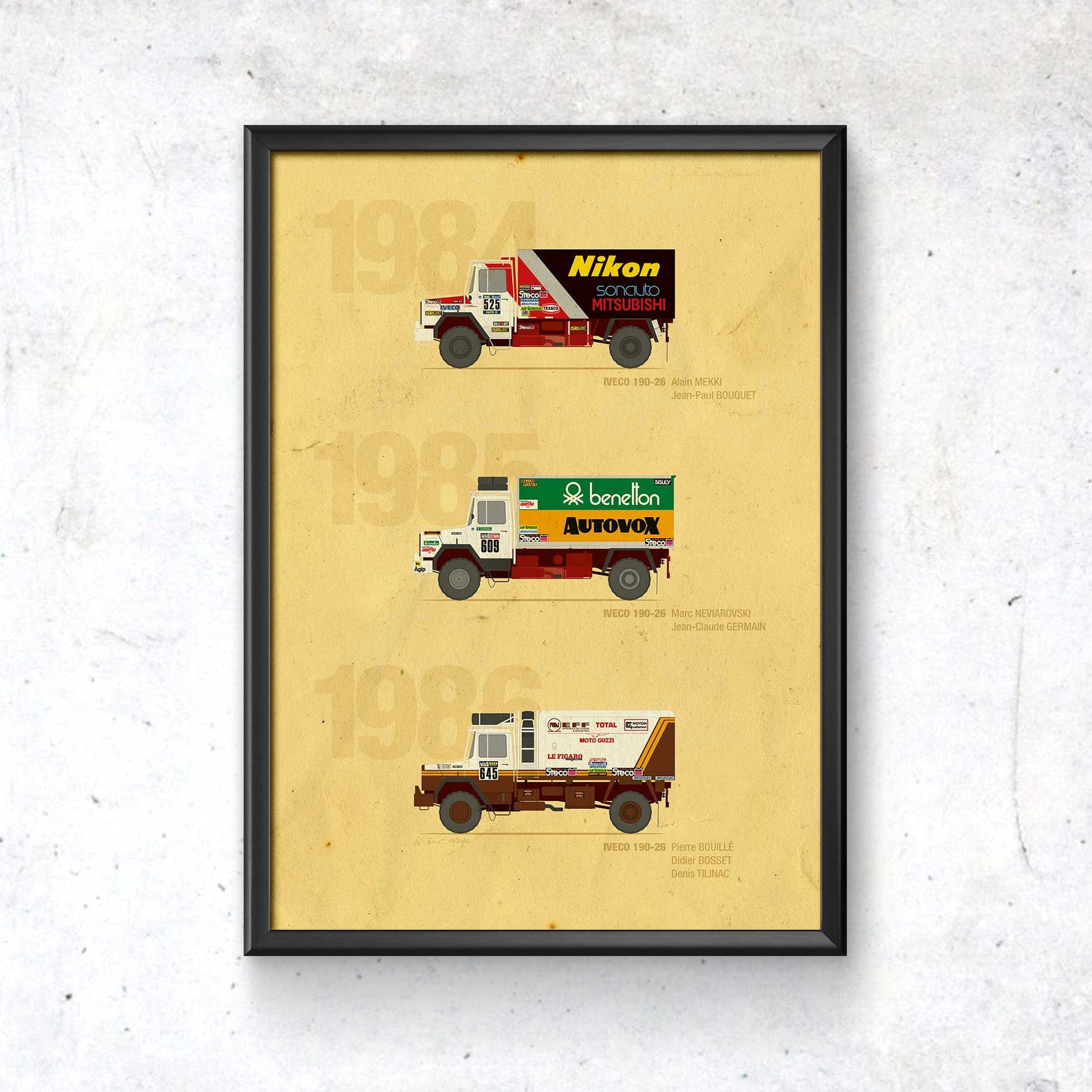 IVECO Rally Paris-dakar 1984-1986 / POSTER / Digital Download - Etsy