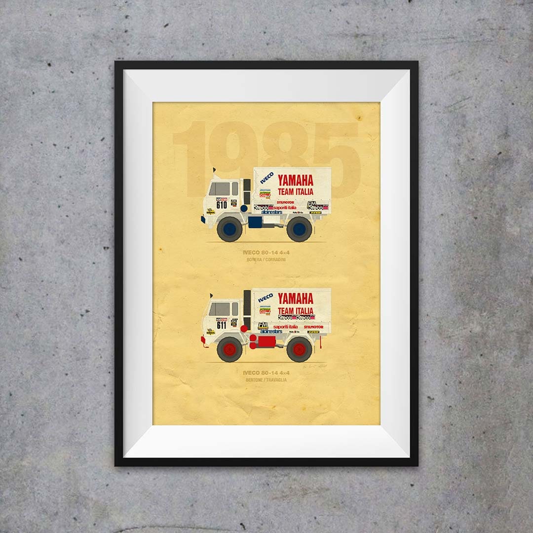 IVECO Rally Paris-dakar BELGARDA Yamaha Italia 1985 / POSTER / Digital ...