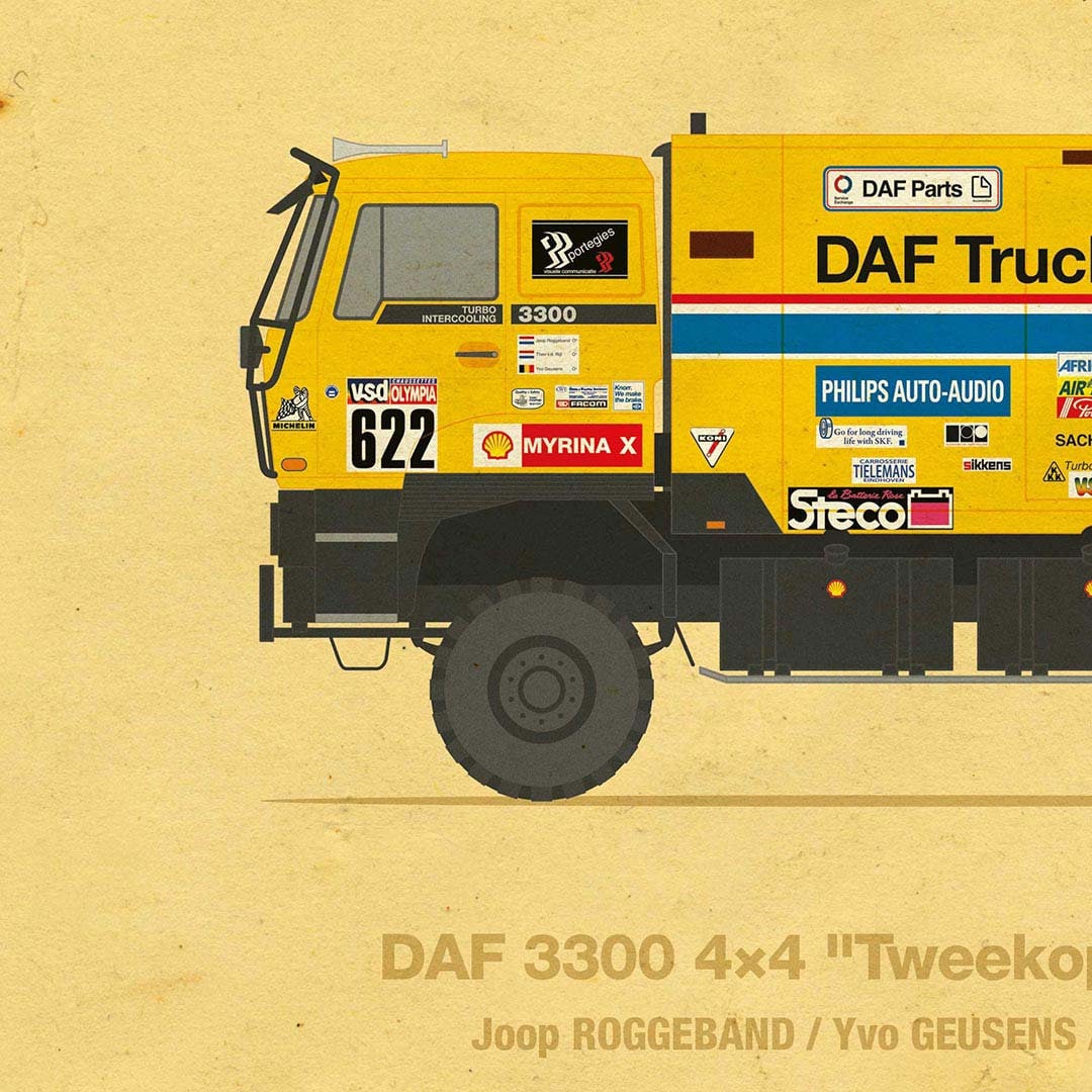 DAF Trucks on Rally Paris-dakar 1985 / POSTER / Digital Download - Etsy