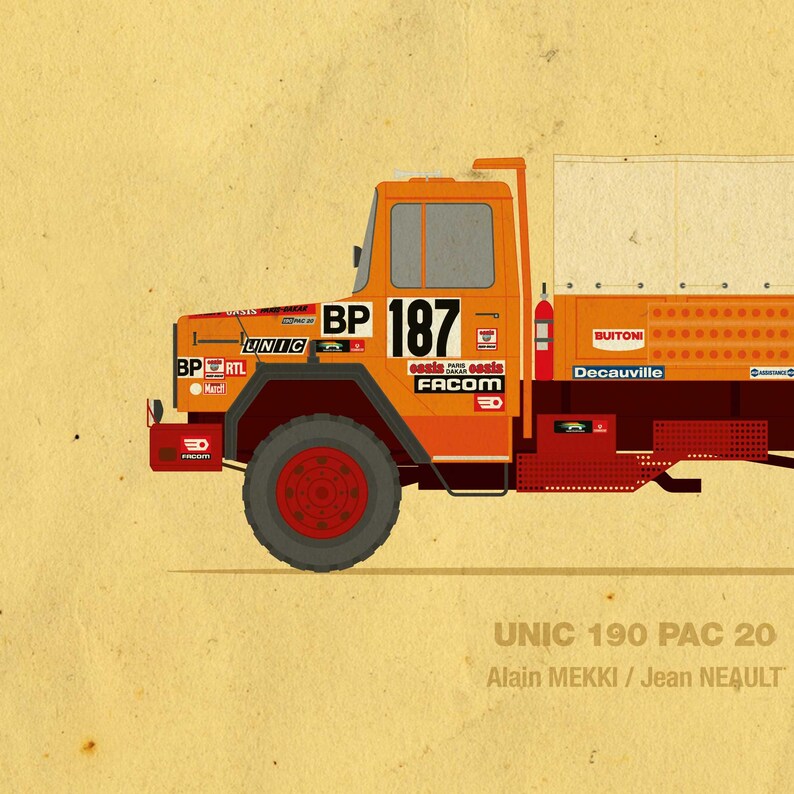 UNIC Trucks Rally Paris-dakar 1979 / POSTER / Digital Download - Etsy