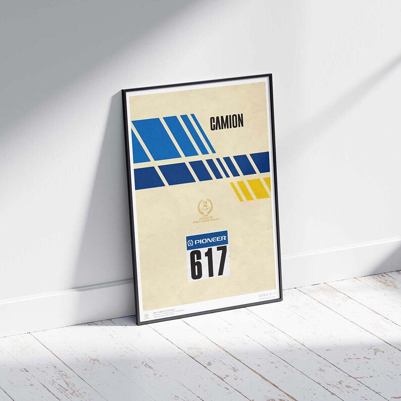LIAZ NUMBERS Paris-dakar 1988 Set of 4 POSTERS / Digital Download - Etsy
