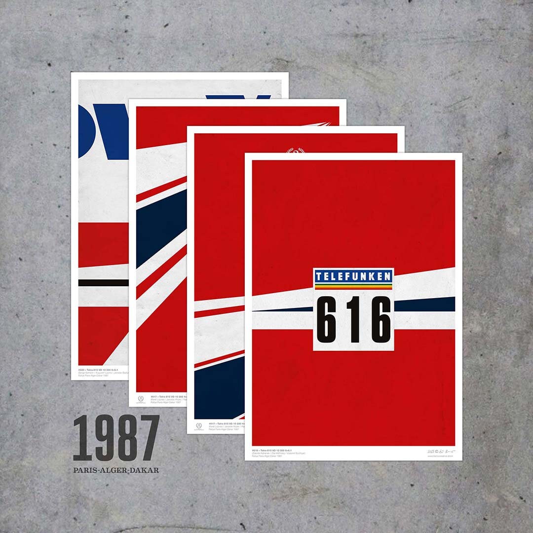 TATRA NUMBERS – Paris-dakar 1987 – Set of 4 POSTERS / Digital Download ...