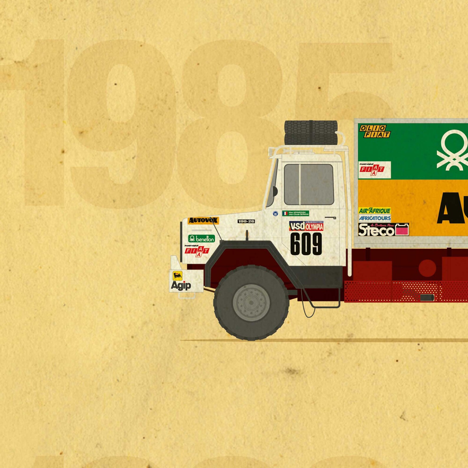 IVECO Rally Paris-dakar 1984-1986 / POSTER / Digital Download - Etsy