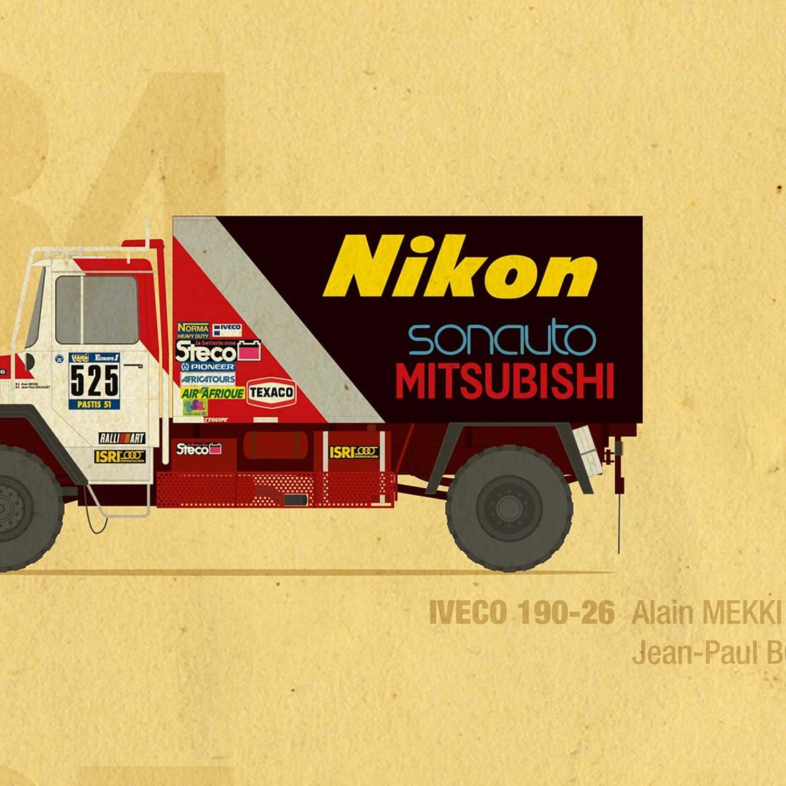 IVECO Rally Paris-dakar 1984-1986 / POSTER / Digital Download - Etsy