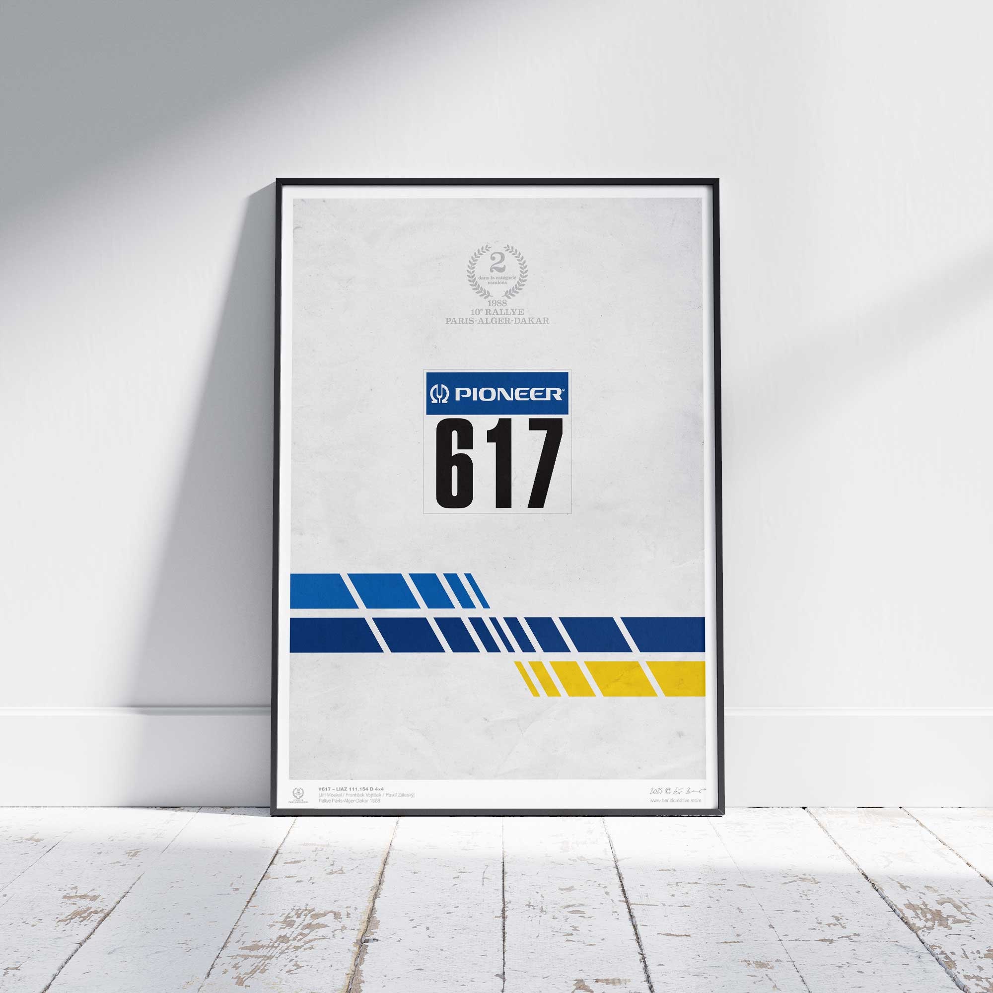 LIAZ NUMBERS Paris-dakar 1988 Set of 4 POSTERS / Digital - Etsy