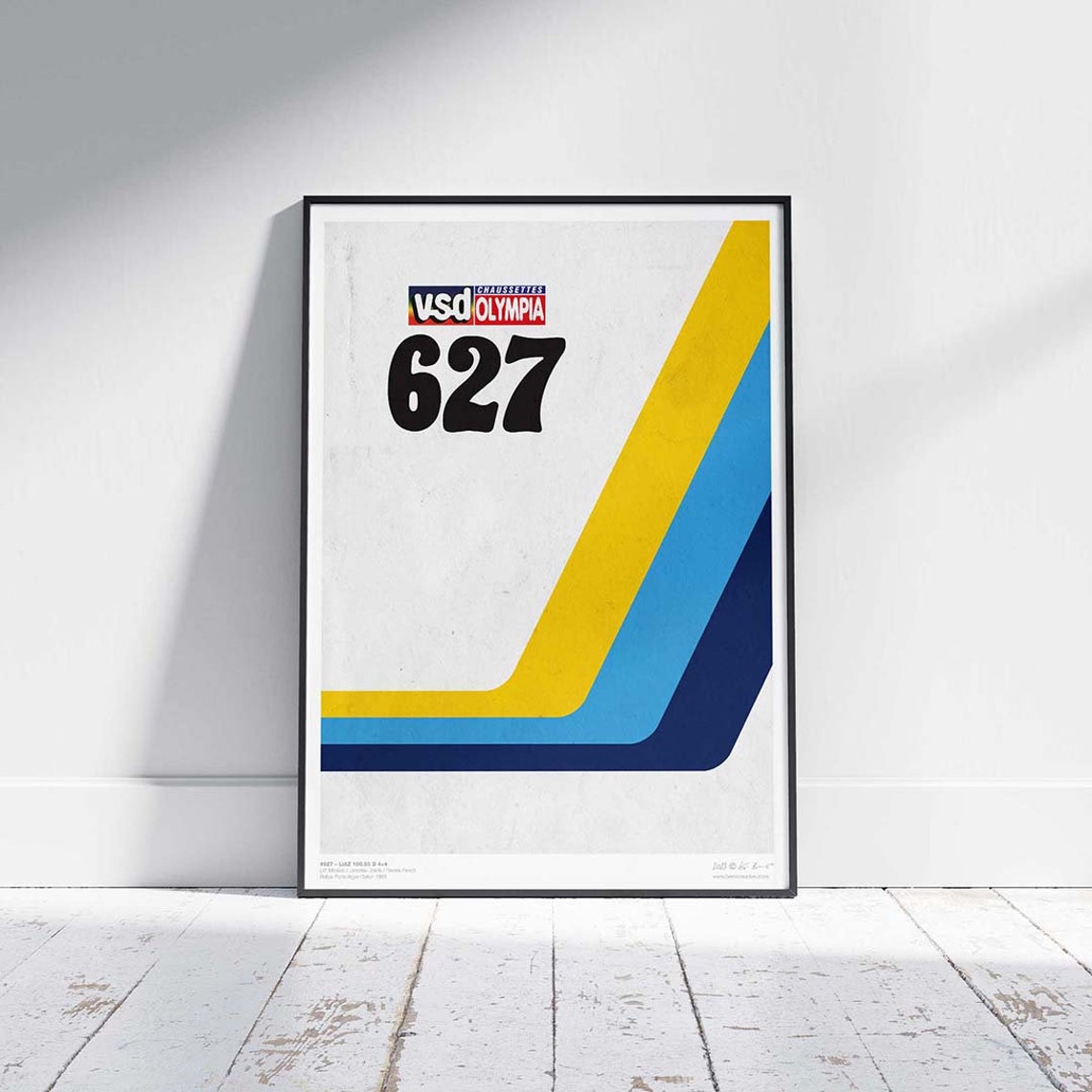 LIAZ NUMBERS Paris-dakar 1985 Set of 4 POSTERS / Digital Download - Etsy