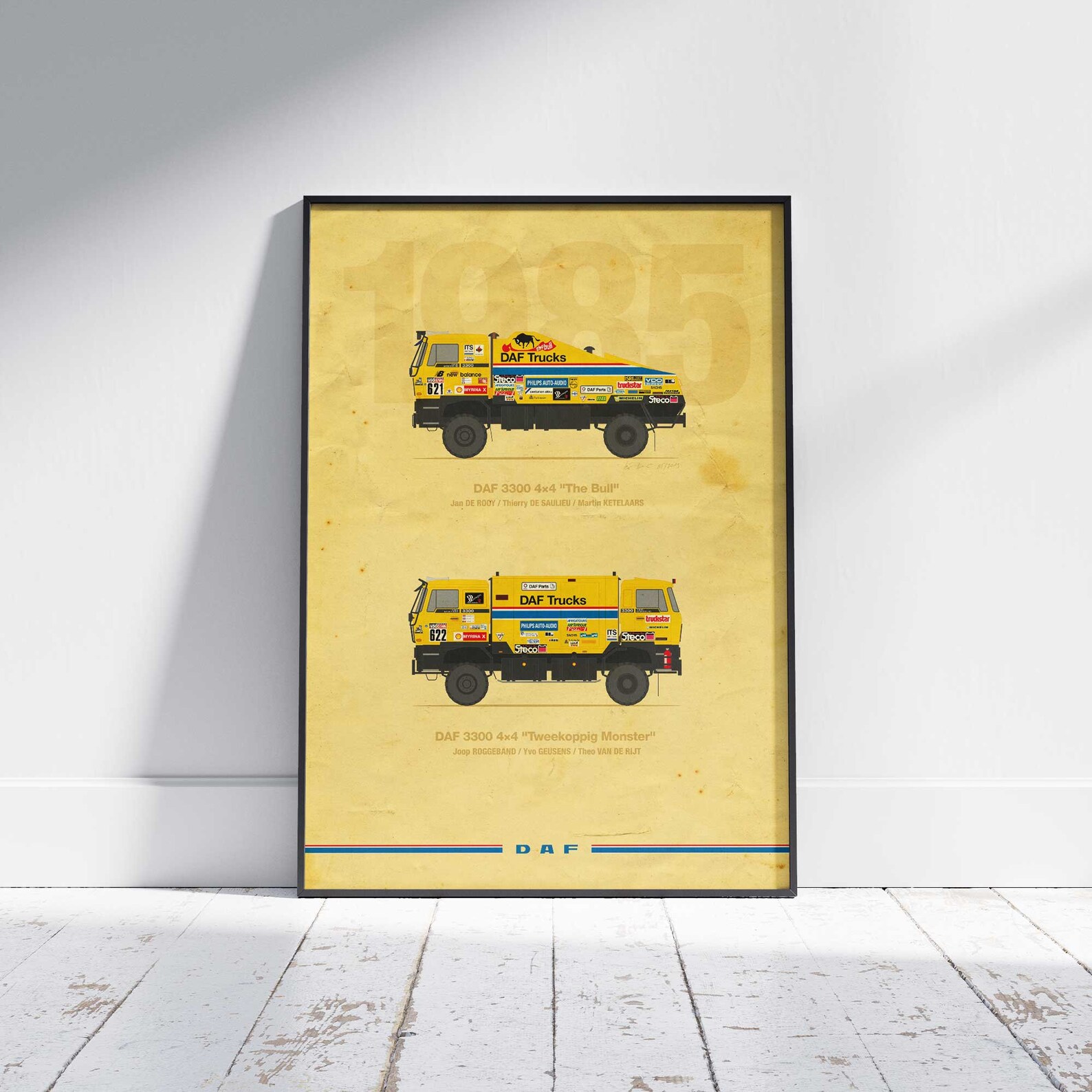 DAF Trucks on Rally Paris-dakar 1985 / POSTER / Digital Download - Etsy
