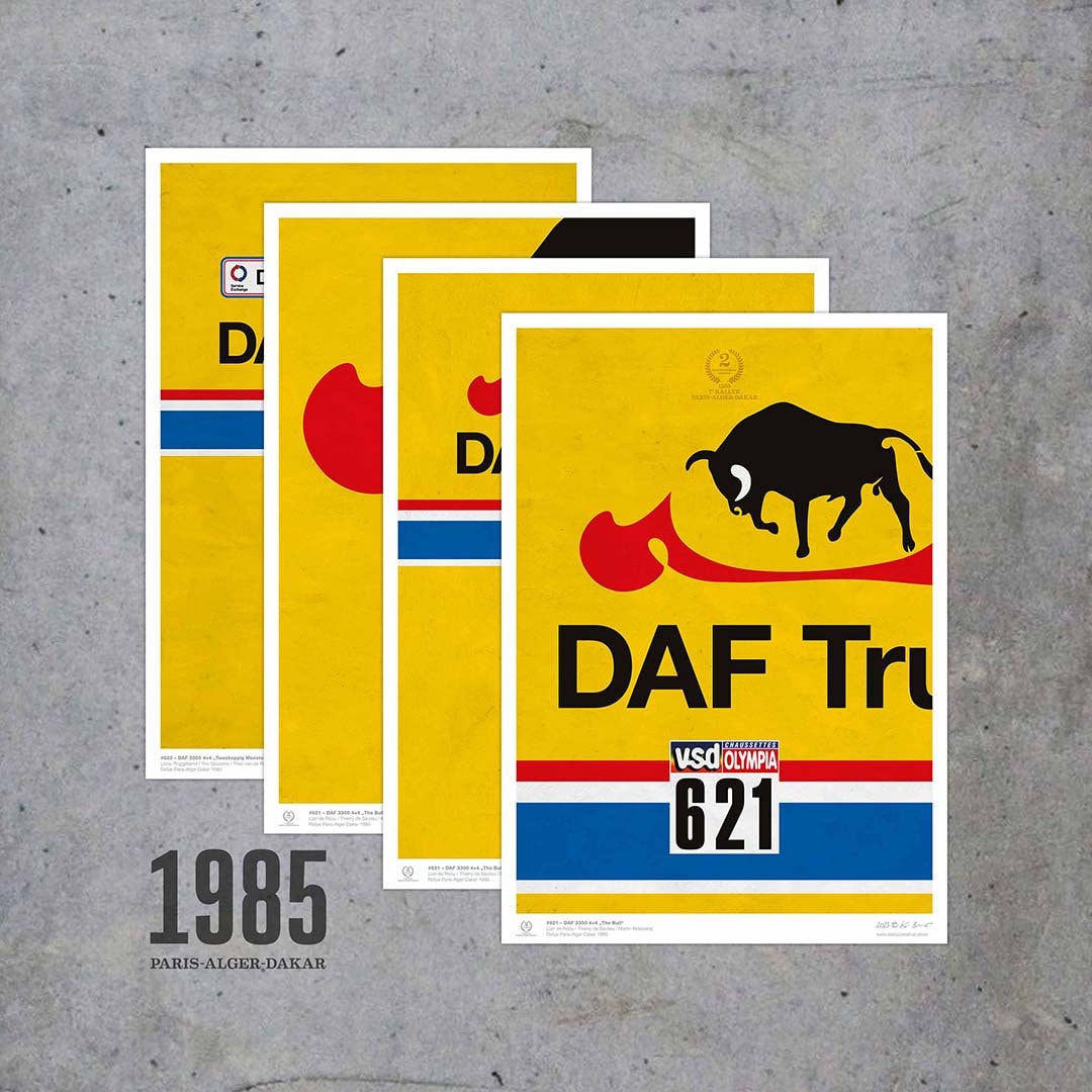 DAF NUMBERS – Paris-dakar 1985 – Set of 4 POSTERS / Digital Download - Etsy