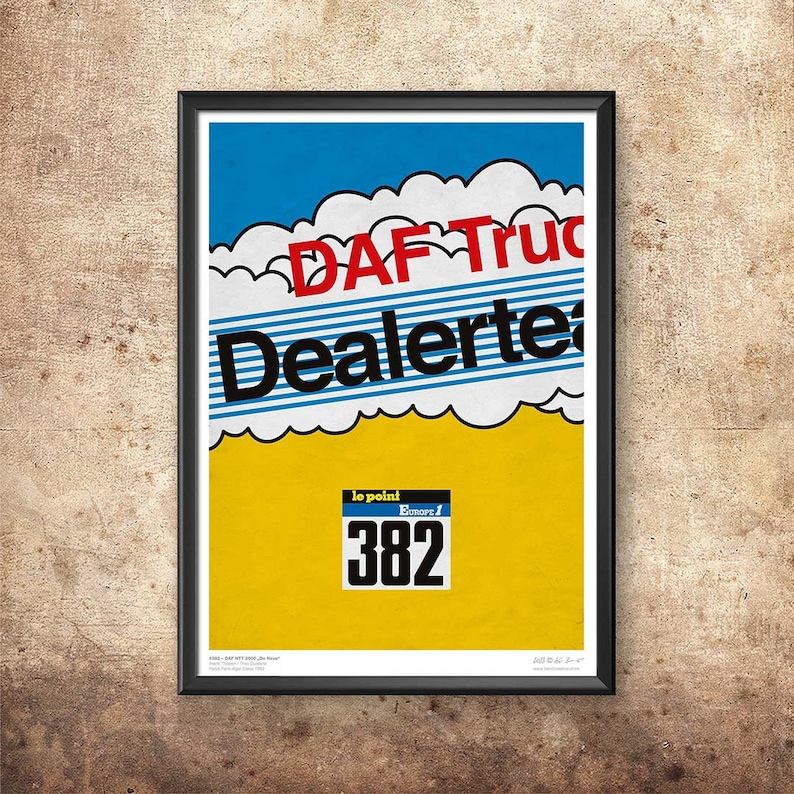 DAF NUMBERS – Paris-dakar 1982 – Set of 4 POSTERS / Digital Download - Etsy