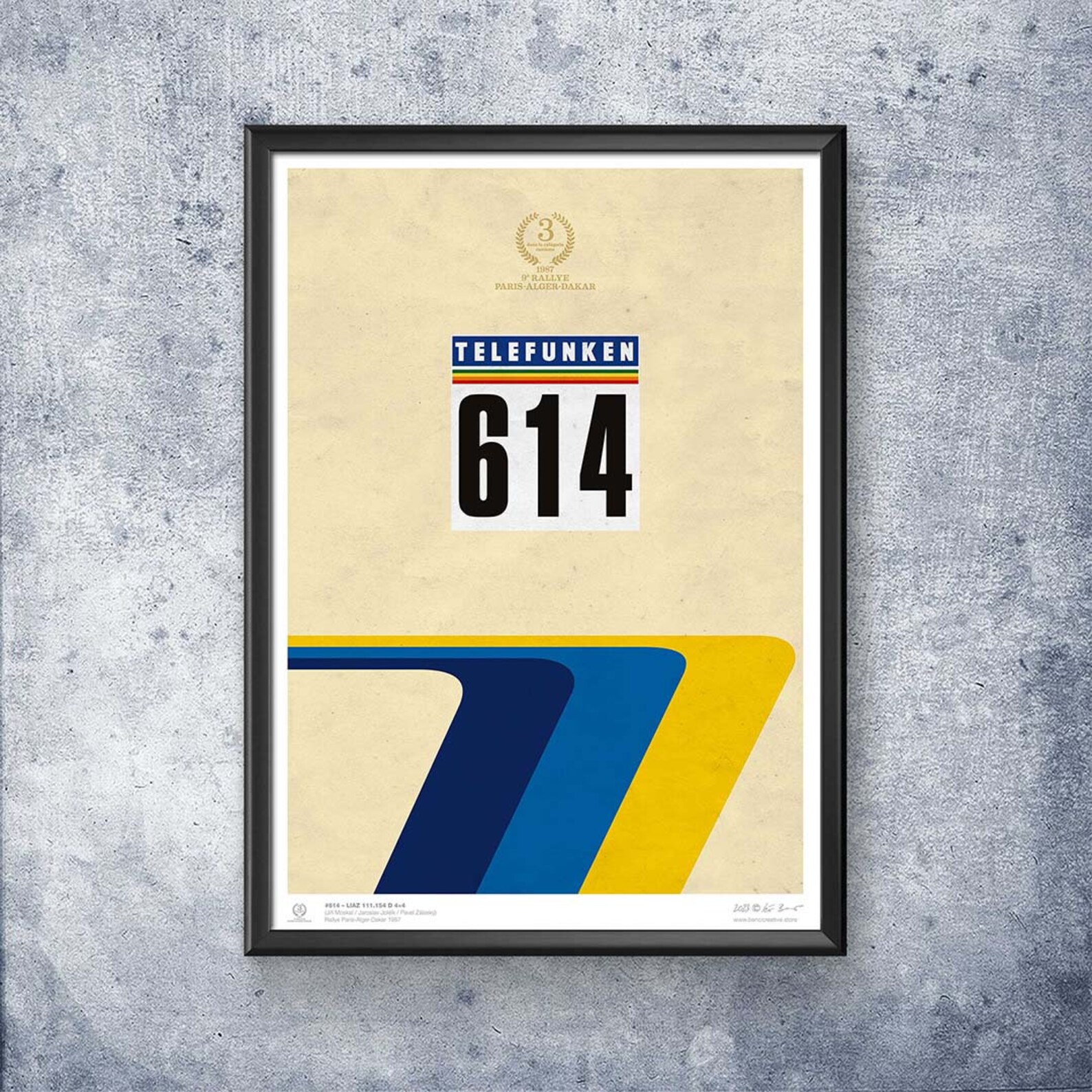 LIAZ NUMBERS – Paris-dakar 1987 – Set of 4 POSTERS / Digital Download ...