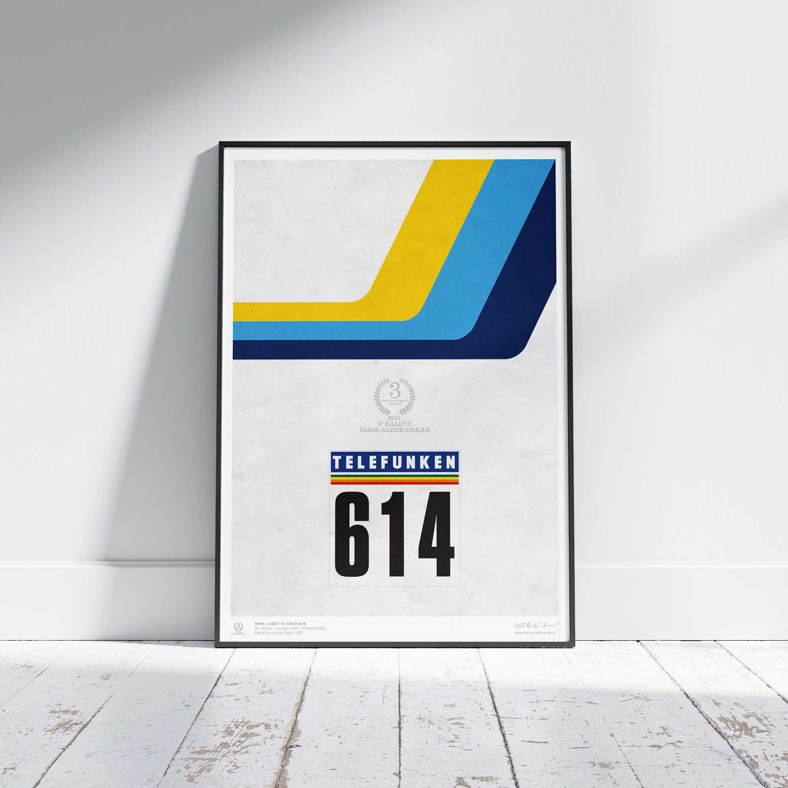 LIAZ NUMBERS Paris-dakar 1987 Set of 4 POSTERS / Digital - Etsy