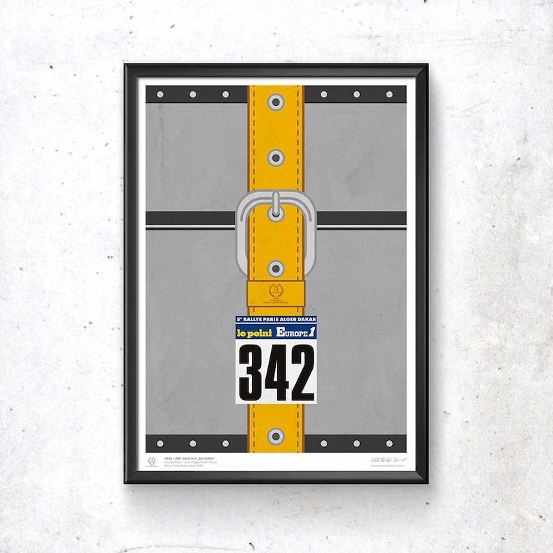 DAF NUMBERS – Paris-dakar 1983 – Set of 4 POSTERS / Digital Download - Etsy