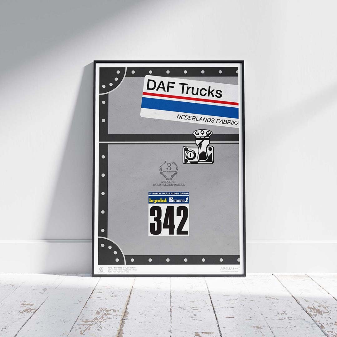 DAF NUMBERS – Paris-dakar 1983 – Set of 4 POSTERS / Digital Download - Etsy